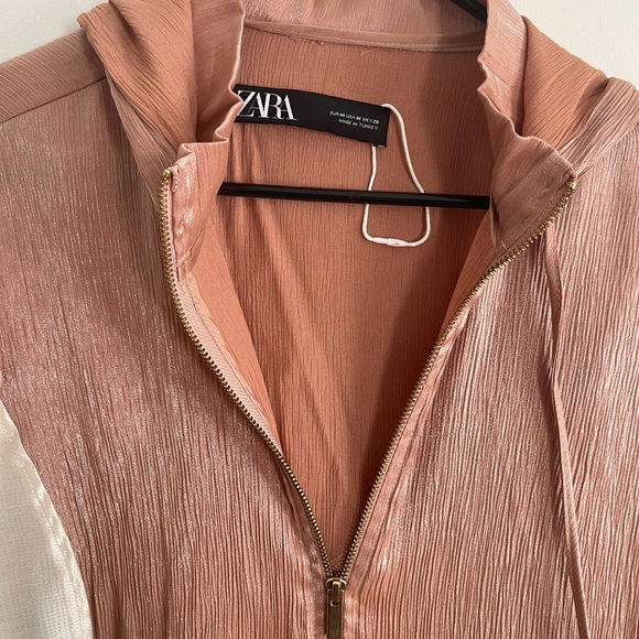 Zara | Tops | Zara Color Block Hoodie | Poshmark